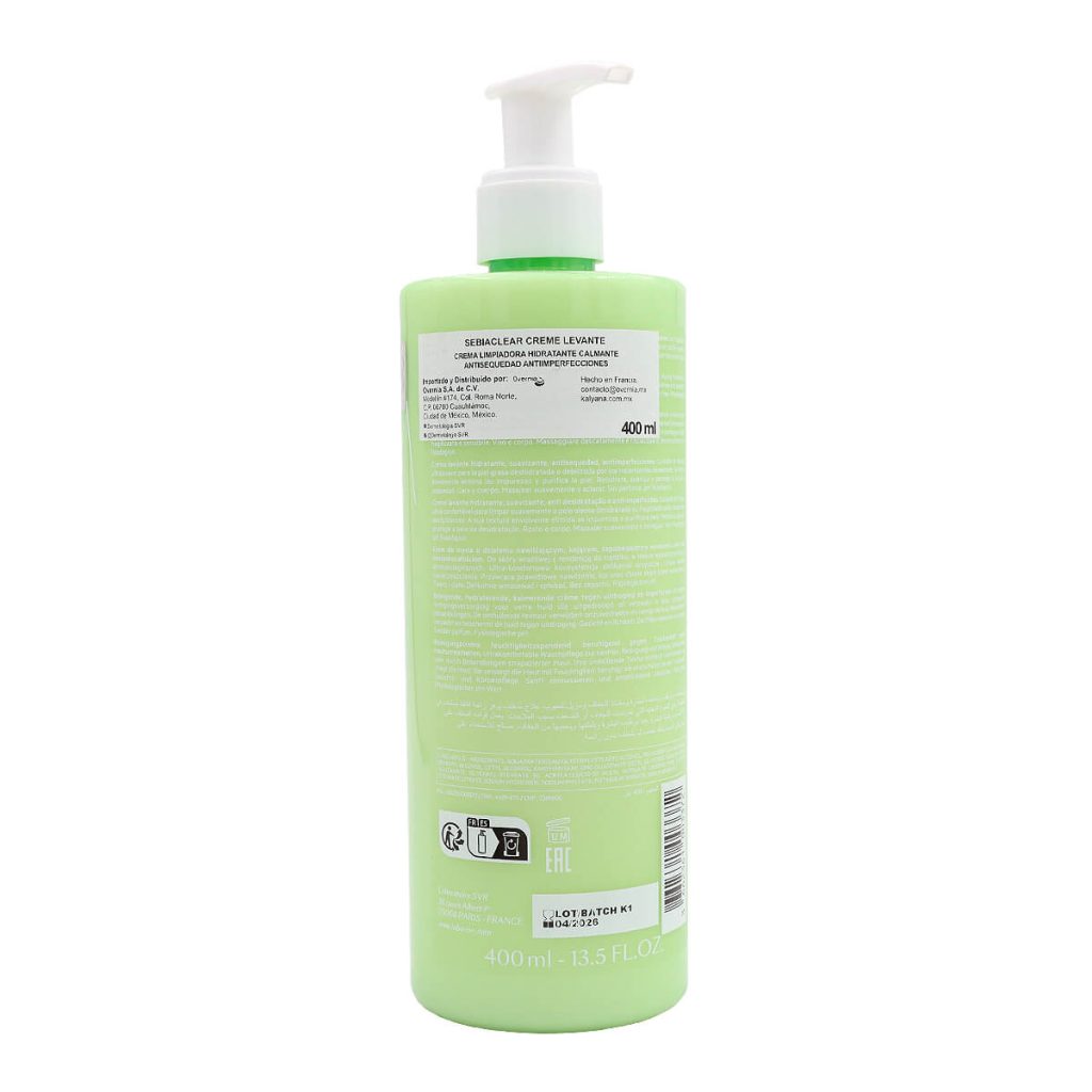 SVR Sebiaclear Creme Lavante 400ml - Farmacia Isela Méndez